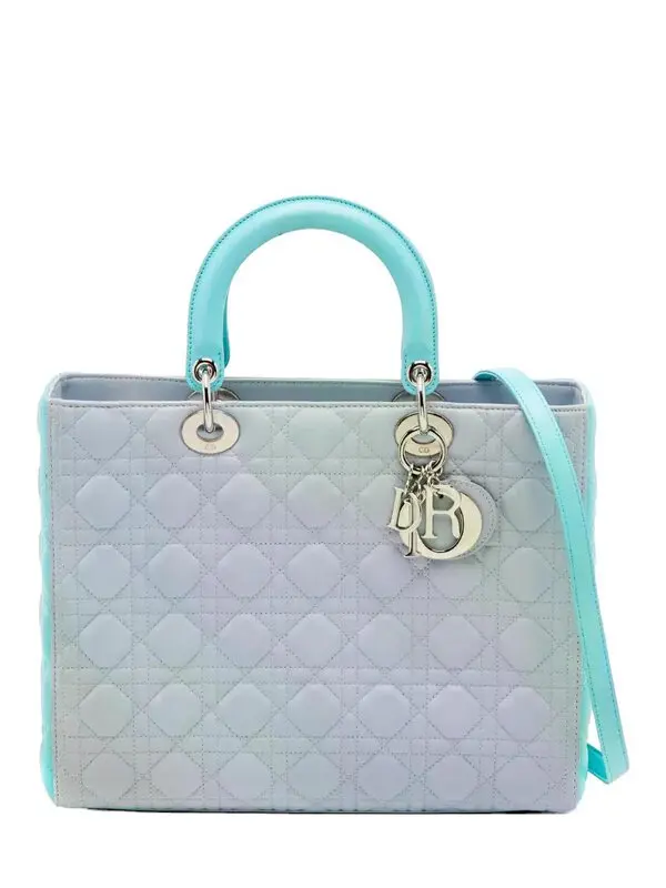 Dior Lady Cannage Tote Bag - Grey