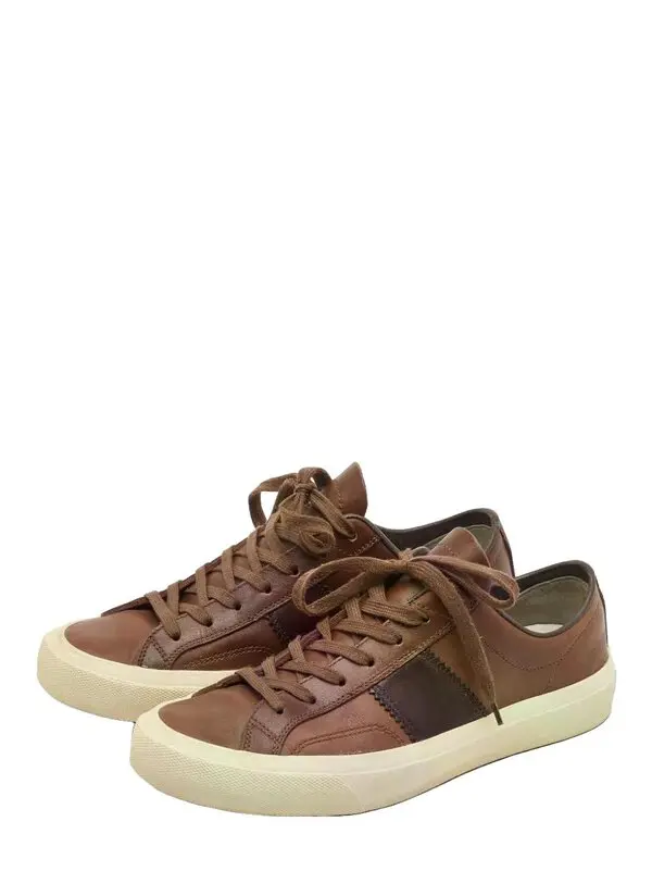 TOM FORD Cambridge Leather Sneakers - Brown