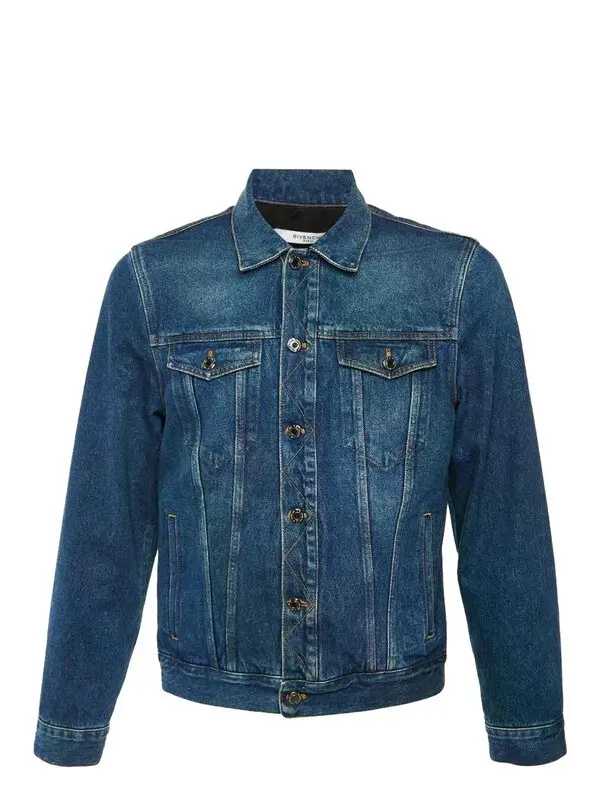 Givenchy Logo-print Denim Jacket - Blue