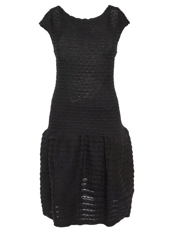 LOUIS VUITTON Wavy Openwork Dress - Black