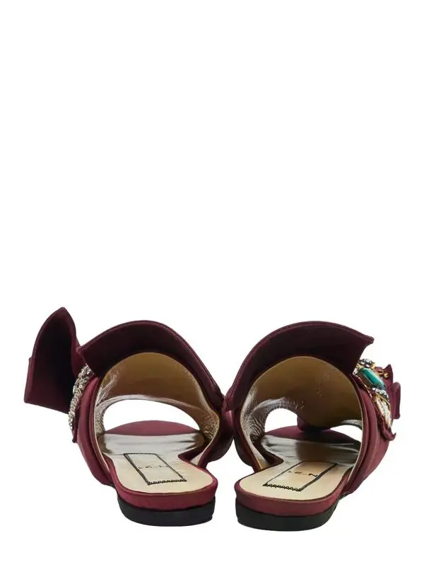 N°21 Crystal-embellished Knot Mules - Red