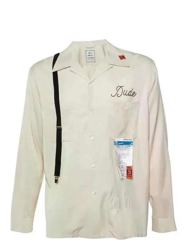 MASTERMIND WORLD Embroidered Long-sleeve Shirt - Neutrals