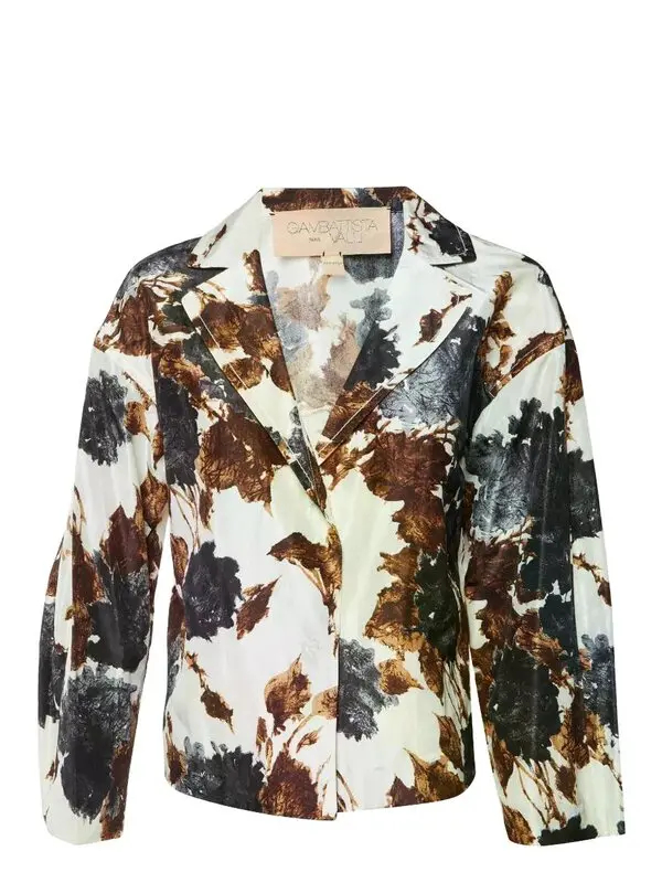 Giambattista Valli Abstract Botanical-print Jacket - Neutrals