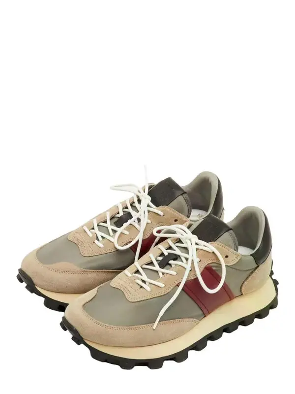 TOD'S Suede And Leather Low-top Sneakers - Grey