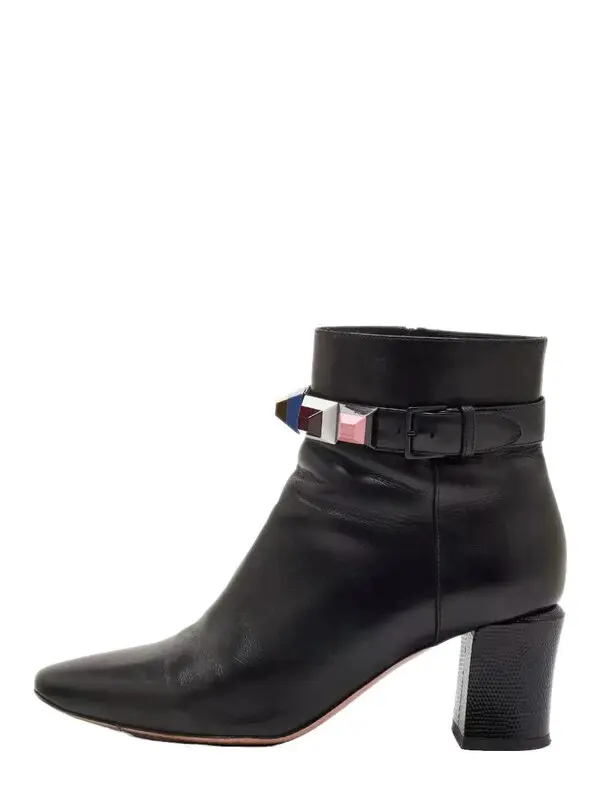 Fendi Studded Ankle Boots - Black