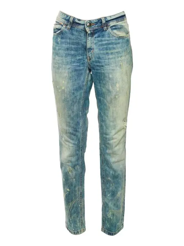 Just Cavalli Washed Denim Skinny Jeans - Blue