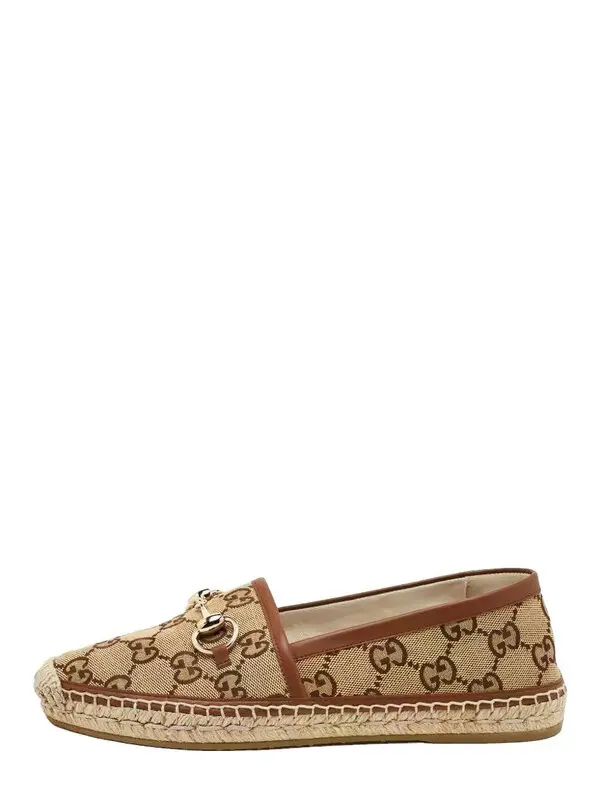Gucci Horsebit Gg Canvas Espadrilles - Neutrals