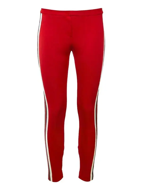 Gucci Striped Detail Slim-fit Trousers - Red