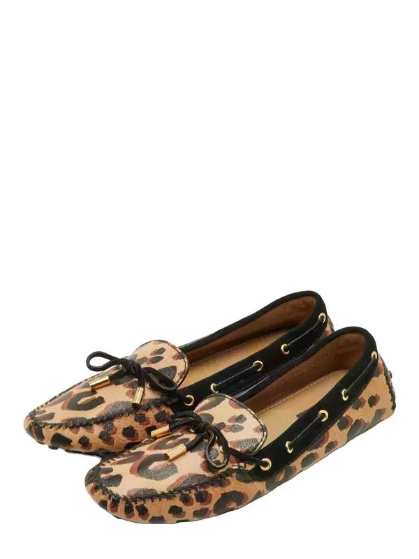 LOUIS VUITTON Gloria Leopard-print Loafers - Neutrals