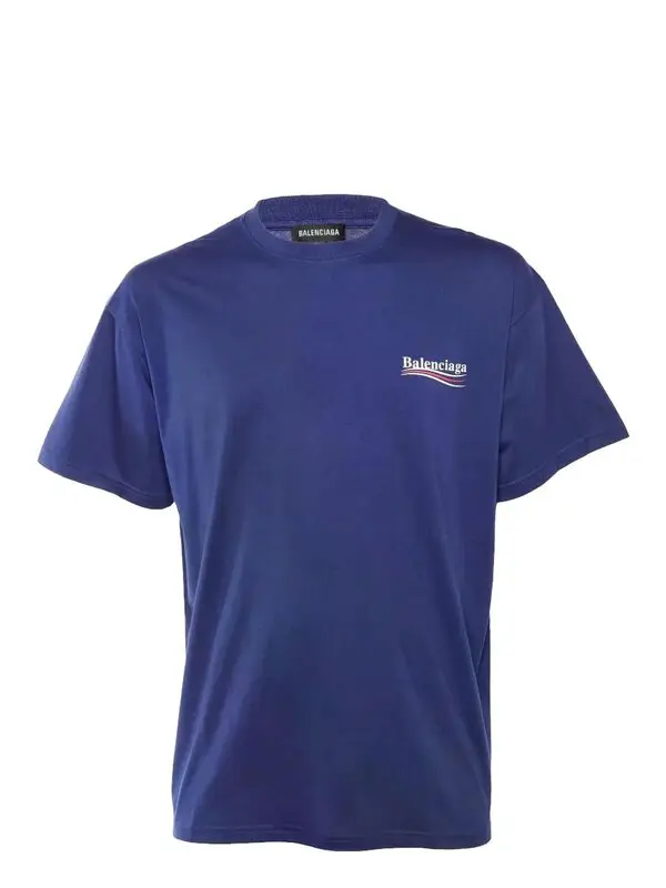 Balenciaga Political Logo T-shirt - Blue