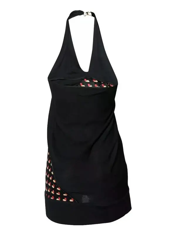 LOUIS VUITTON Heart Print Halter Neck Top - Black