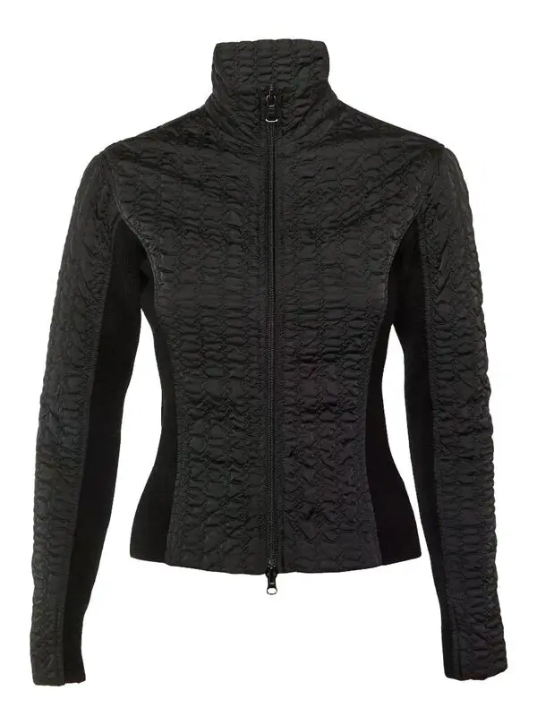 Giorgio Armani Knit-panel Jacket - Black