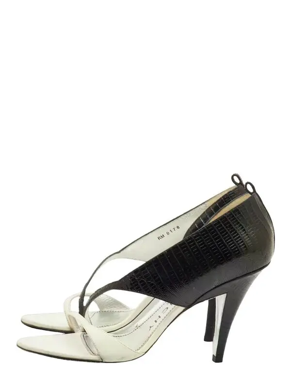 Givenchy Lizard-embossed D'orsay Sandals - Black