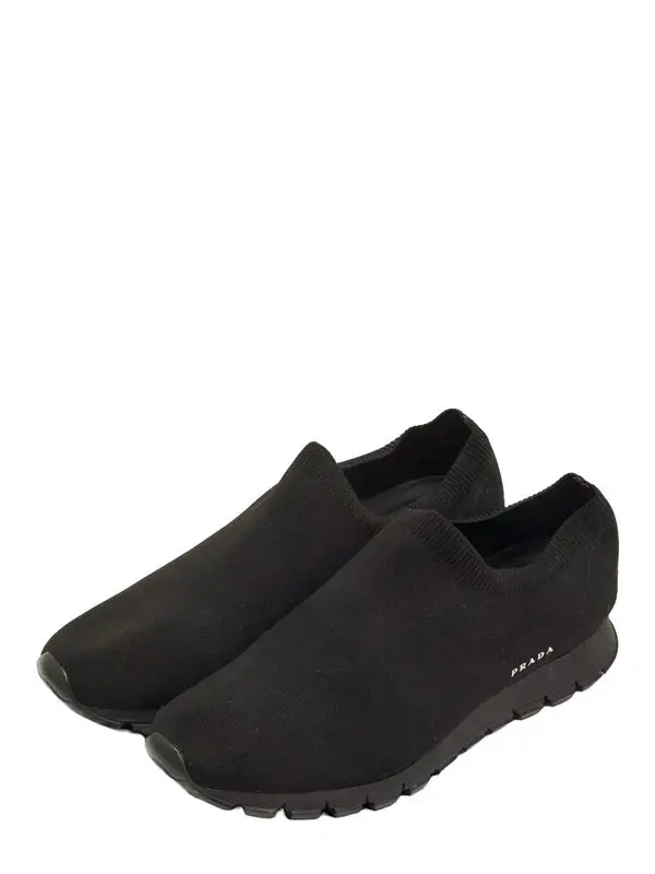 Prada Knit Slip-on Sneakers - Black