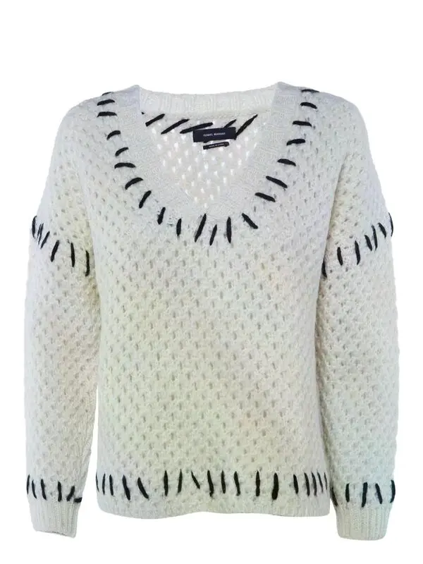 Isabel Marant Étoile Crochet Knit Oversized Sweater - Neutrals