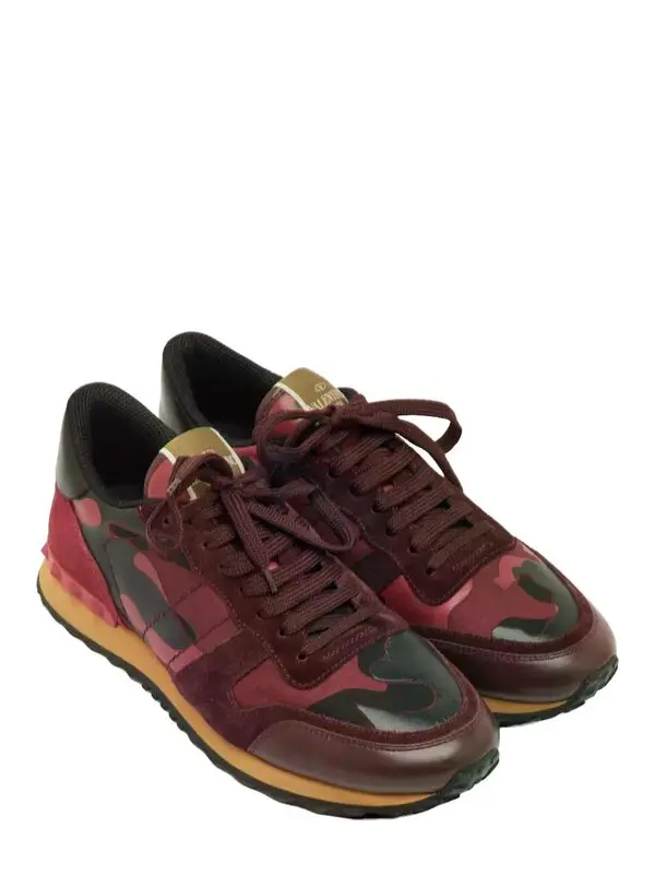 Valentino Garavani Rockrunner Camouflage Sneakers - Red