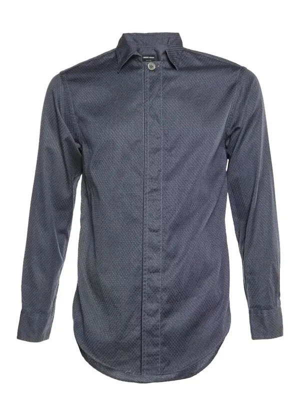 Giorgio Armani Patterned Button-up Shirt - Grey