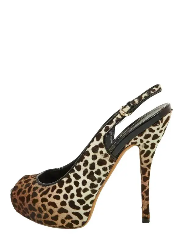 Gucci Sofia Leopard-print Stiletto Sandals - Neutrals