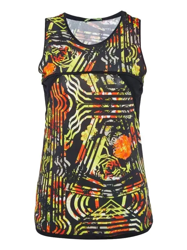 Versace Printed Jersey Tank Top - Black