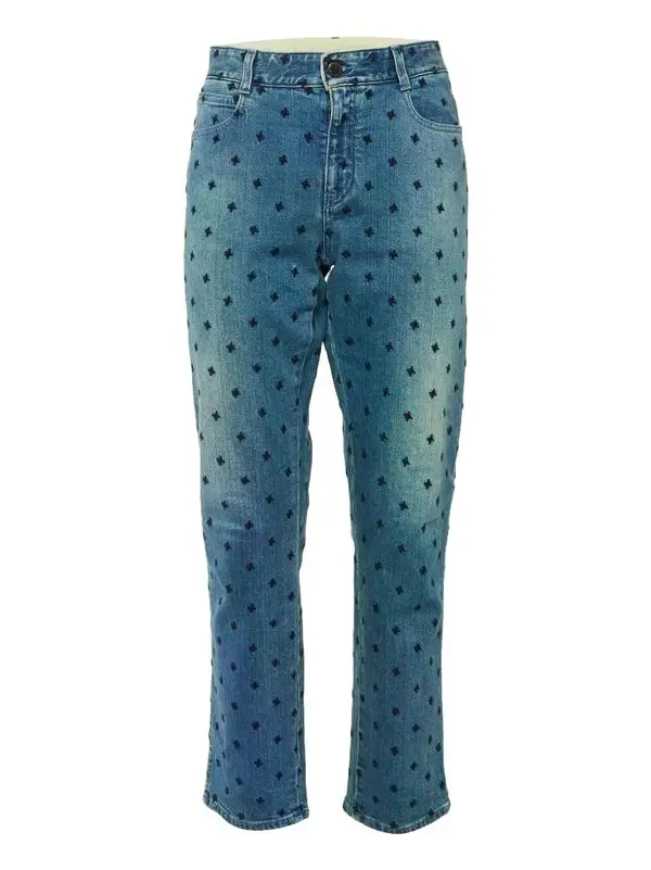 Stella McCartney Star Embroidered Slim-fit Jeans - Blue