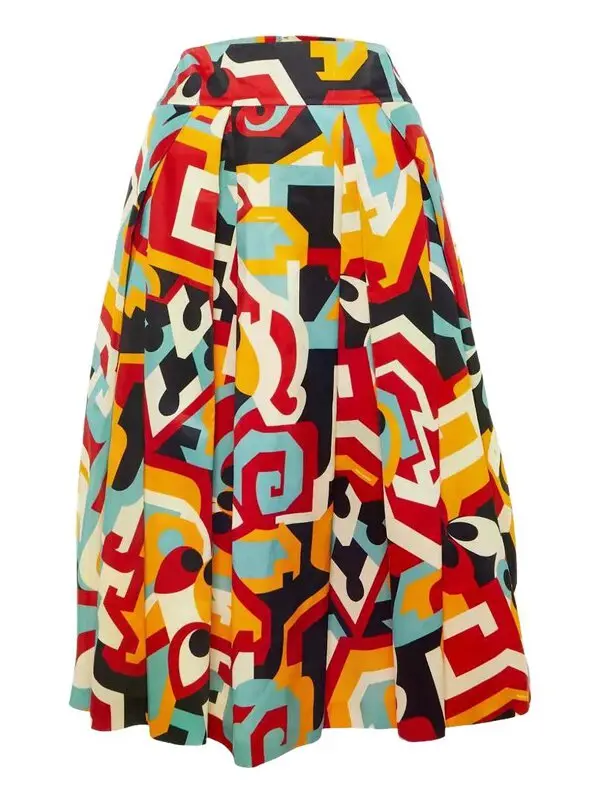 Dsquared2 Pleated Mid Skirt - Red