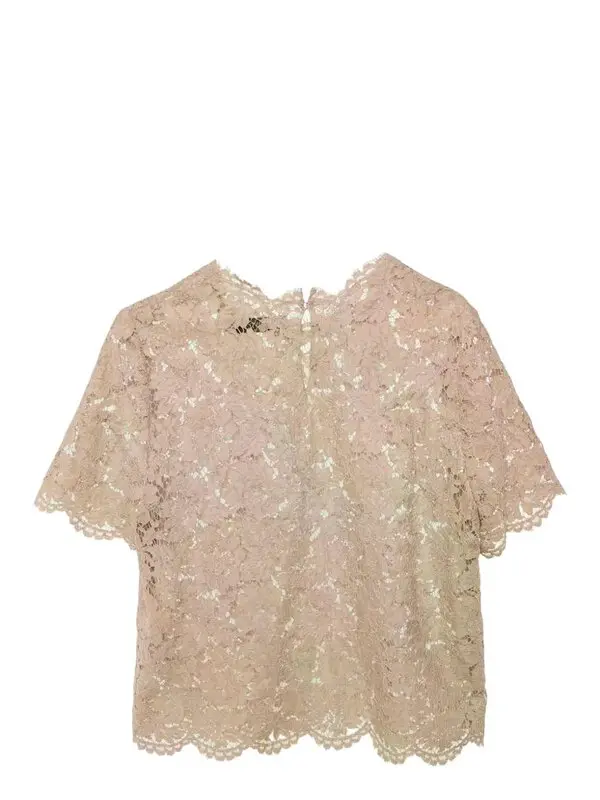 Valentino Garavani Floral Lace Blouse - Neutrals