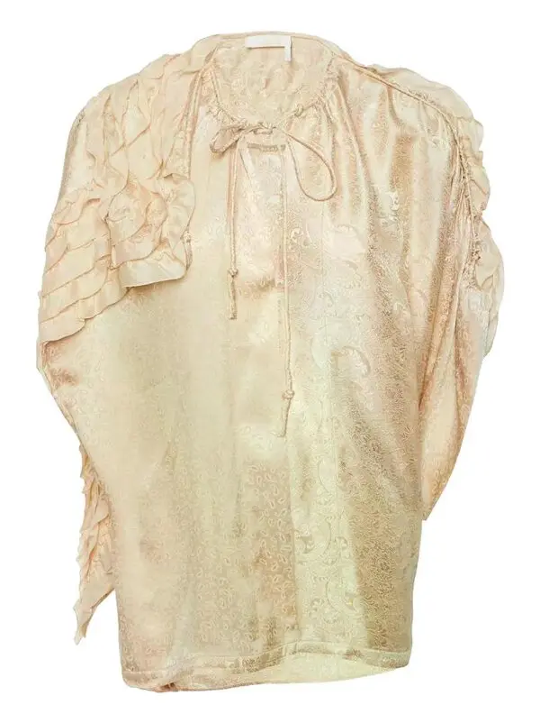 Chloé Asymmetric Paisley Blouse - Neutrals