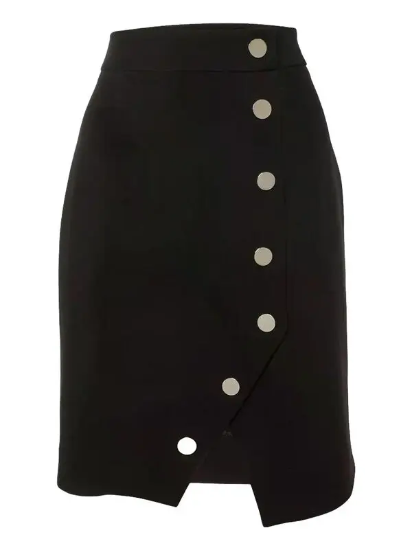 Maje Jipa Mini Skirt With Button Detail - Black