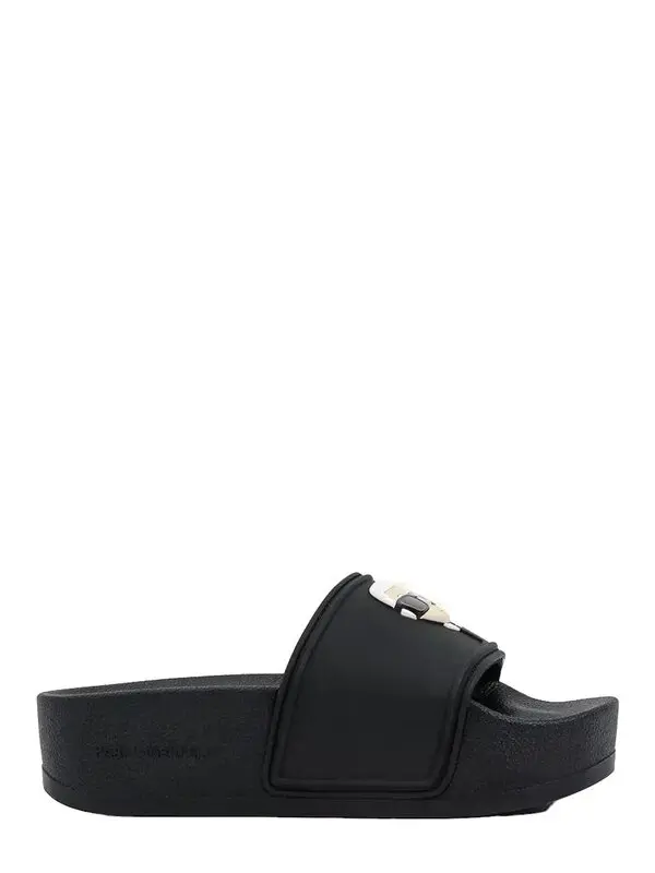 Karl Lagerfeld Platform Slides - Black