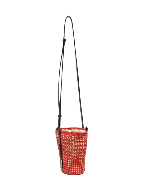 Loewe Braided Woven Clutch Bag - Red