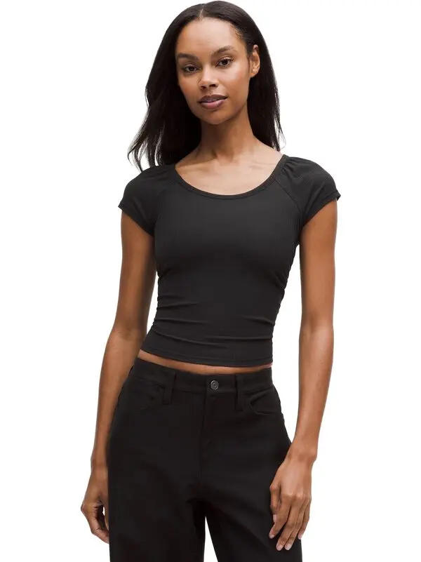 Lululemon All It Takes Gathered Scoopneck T-shirt - Black