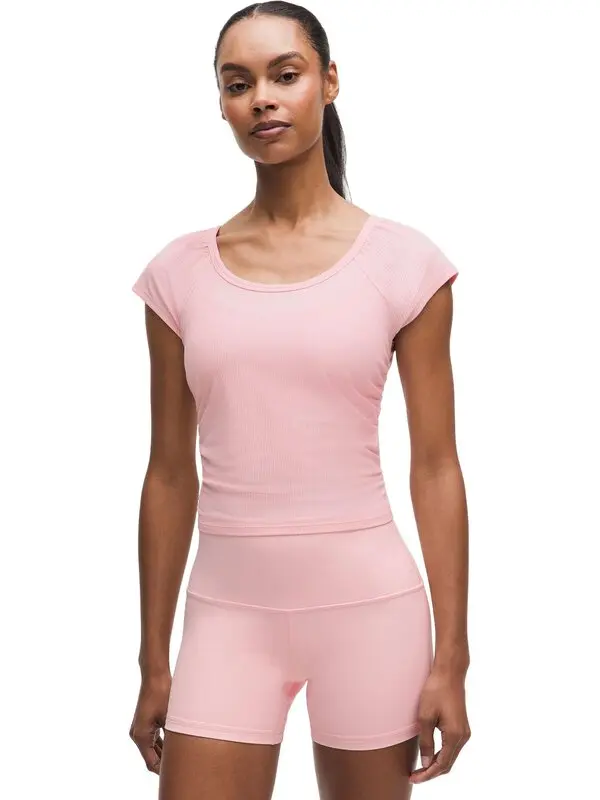 Lululemon All It Takes Gathered Scoopneck T-shirt - Pink Pearl