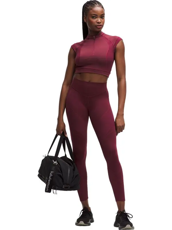 Lululemon Everlux Panelled High-rise Tight 25" Performance Leggings - Burgundy Bay