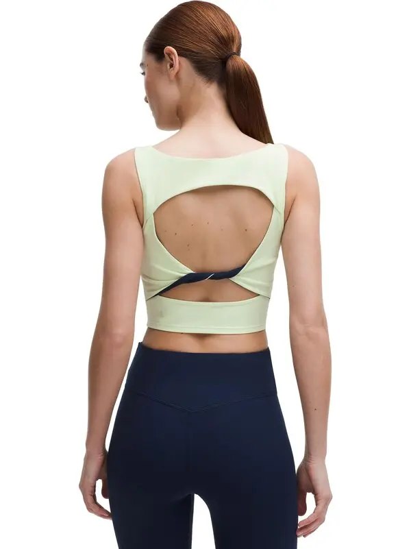 Lululemon Nulu Twist-back Tank Top - Matcha Magic/club Blue