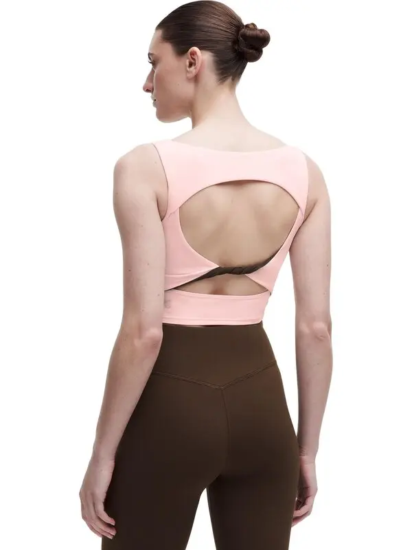 Lululemon Nulu Twist-back Tank Top - Pink Pearl/walnut Crunch