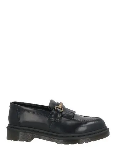 Dr. Martens Leather Loafers With Fringes And Square Heel - Black
