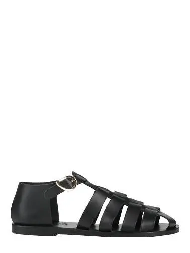 ANCIENT GREEK SANDALS Fisherman Sandals - Black