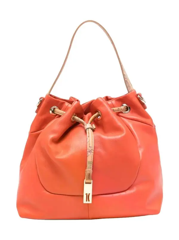 ALVIERO MARTINI 1° CLASSE Geo Classic Drawstring Tote Bag - Red