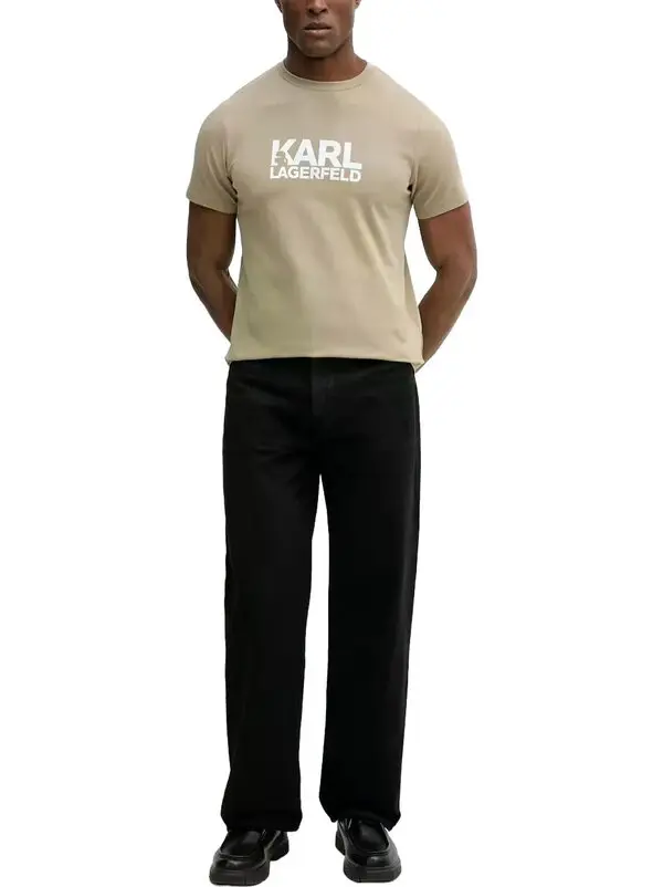 Karl Lagerfeld Logo-print Short-sleeve T-shirt - Neutrals
