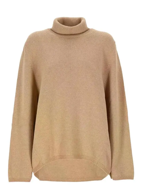 Lorena Antoniazzi Roll Neck Curved Hem Knit - Neutrals
