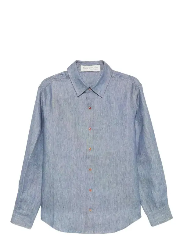 GOD'S TRUE CASHMERE Denim Linen Shirt - Blue