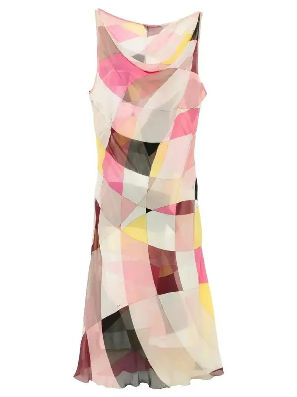 Emilio Pucci Geometric-print Midi Dress - Neutrals