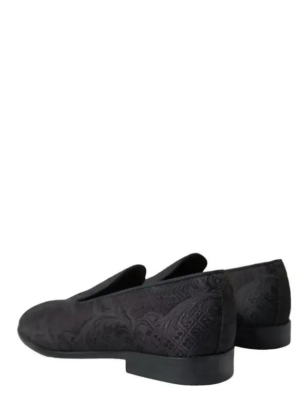 Dolce & Gabbana Brocade Effect Loafers - Black