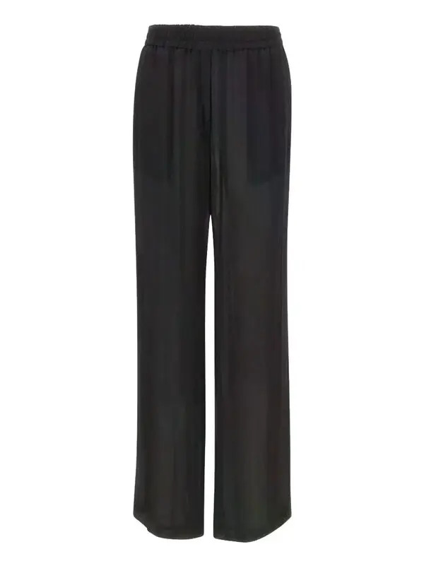 KAOS Icona Elasticated-waist Palazzo Pants - Black