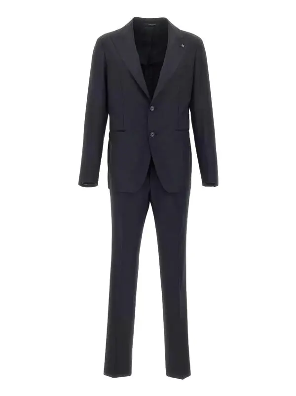 Tagliatore Single-breasted Peak-lapel Suit - Blue