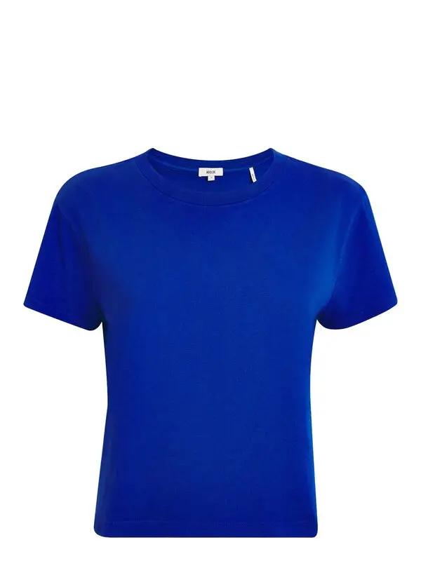 AGOLDE Organic Cotton Adine Shrunken T-shirt - Blue