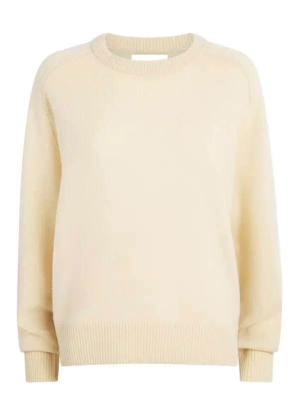 Soft Goat Cashmere Boyfriend Sweater - Ivory