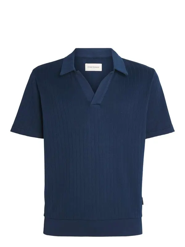 Oliver Peoples Organic Cotton Westcott Polo Shirt - Navy