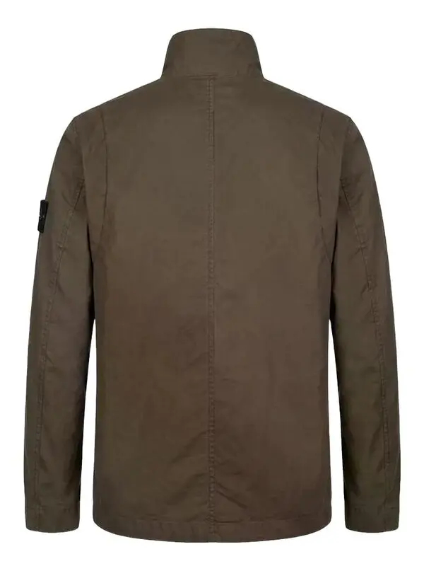 Stone Island Logo-patch Coat - Brown