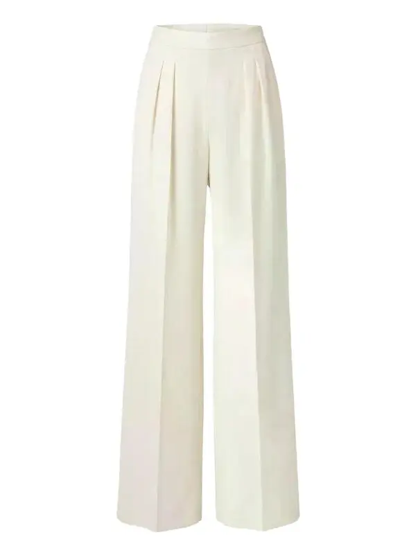 SAIID KOBEISY Pleated Wide-leg Trousers - Neutrals